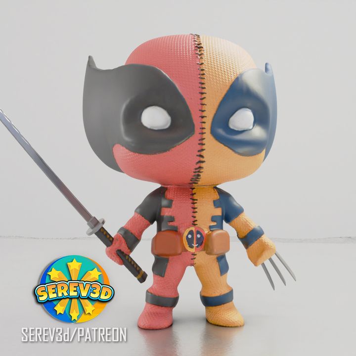 3D Printable Deadpool Wolverine Fusion - Marvel Fanart Figurine - 3D Print STL/3MF by SEREV3d